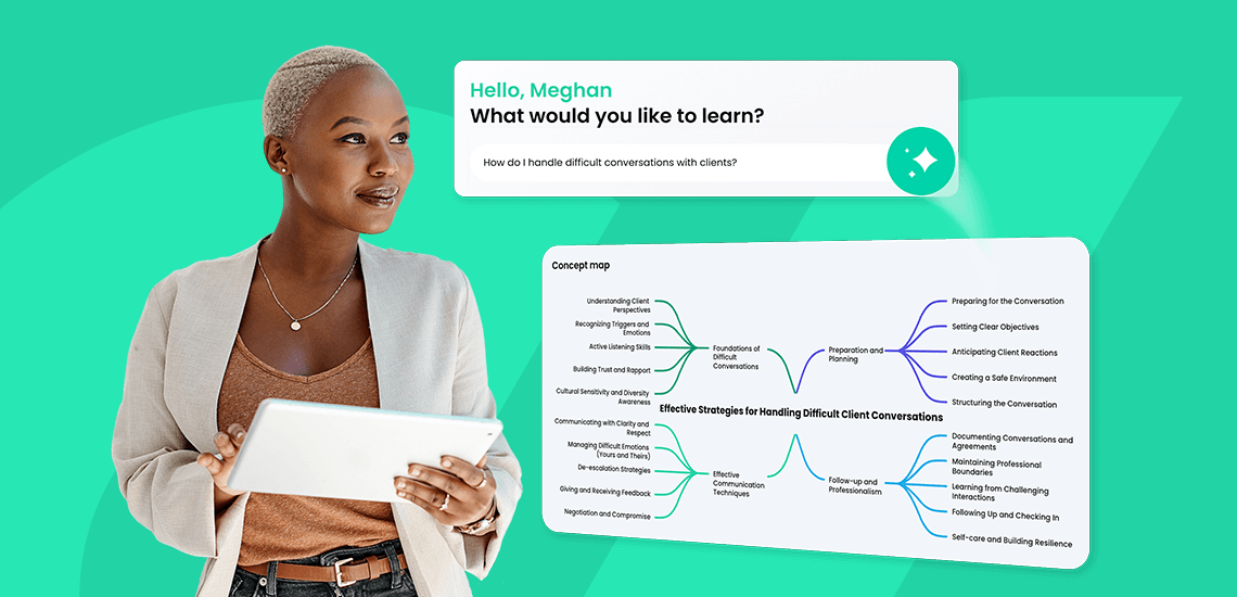 LMS with built-in AI agent for creators and learners