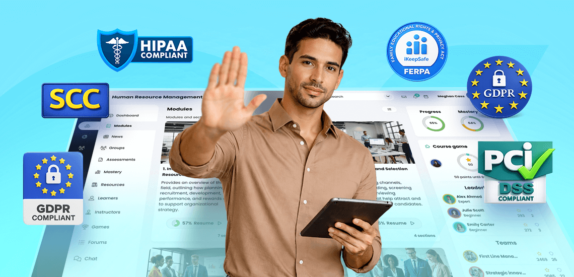 What LMS has the best compliance with global data privacy laws