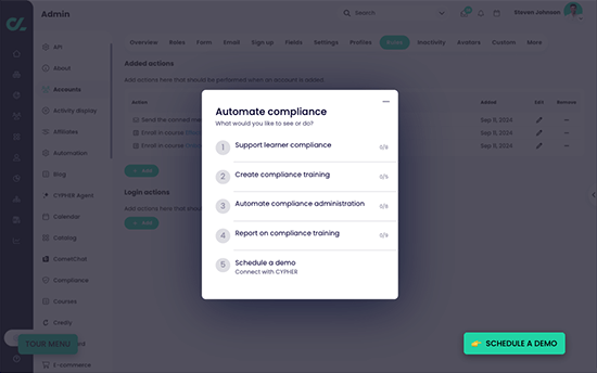 CYPHER self-guided product demos