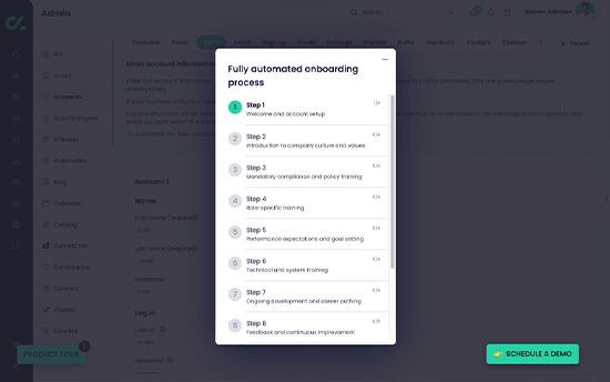 Product demo: Fully automated onboarding process