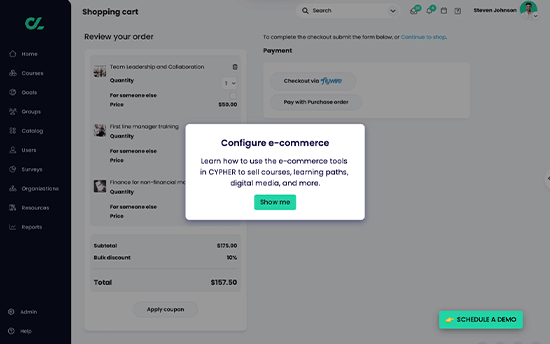 Product demo: E-commerce