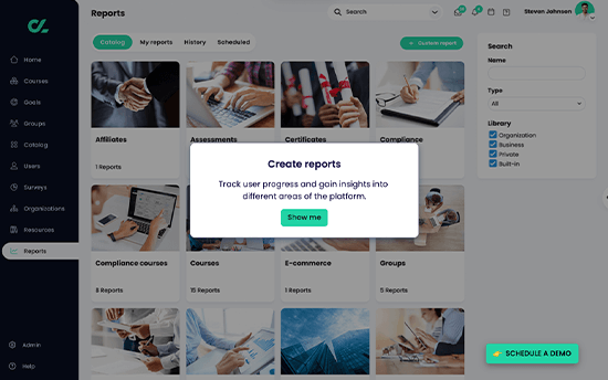 Product demo: Reports