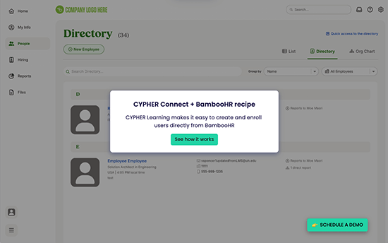 CYPHER self-guided product demos
