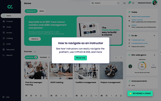 CYPHER self-guided product demos
