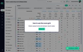 Product demo: Score grid and gradebook