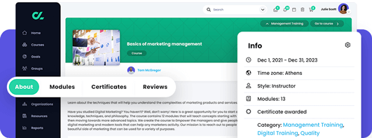 E-learning course development features | CYPHER LMS