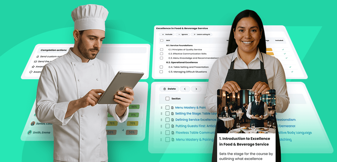 Training platform for restaurants with multiple locations