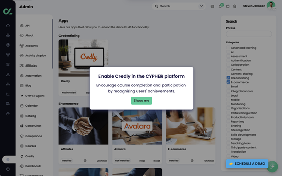 Product demo - Integration: Credly